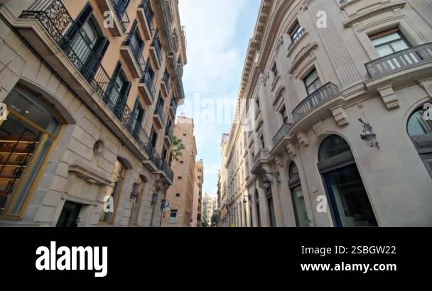 Cityscape of Barcelona Streets Historic Urban Architecture in the Heart ...