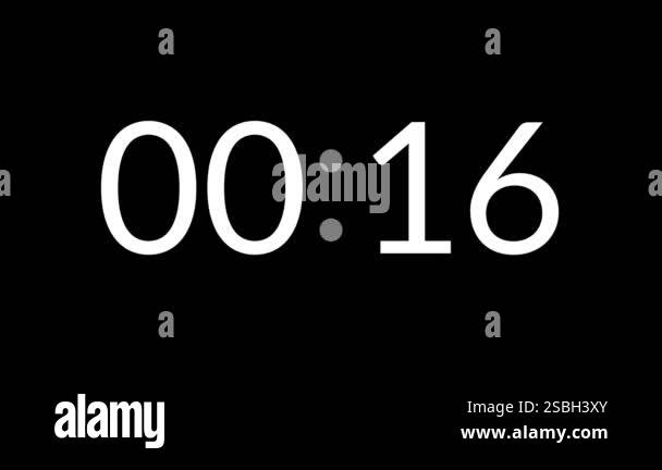 20 seconds countdown timer on a black background perfect for timer ...