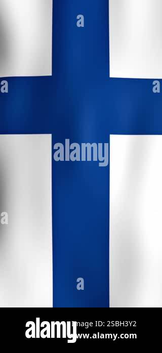 Finland Flag Waving in The Wind | 4k Vertical Video | Realistic ...