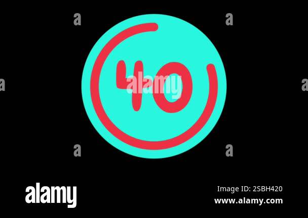 50 seconds countdown timer in teal circle with red circle countdown on ...