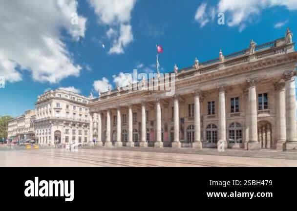 Grand Theatre de Bordeaux timelapse hyperlapse in France, home to the ...
