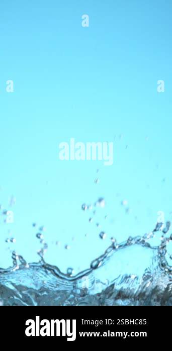 Super Slow Motion of Water Drops Falling Down in Extreme Detail. Filmed ...