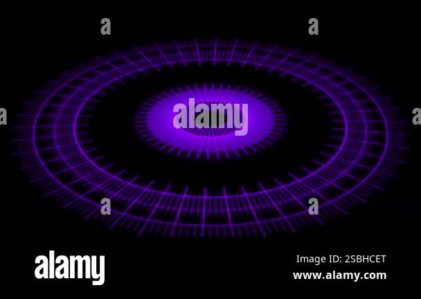 3D HUD Radar Radial Graph Lines X60 Degrees Purple Animation Loop Stock ...