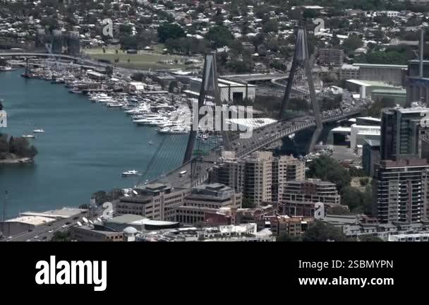 Anzac bridge sydney tower Stock Videos & Footage - HD and 4K Video ...