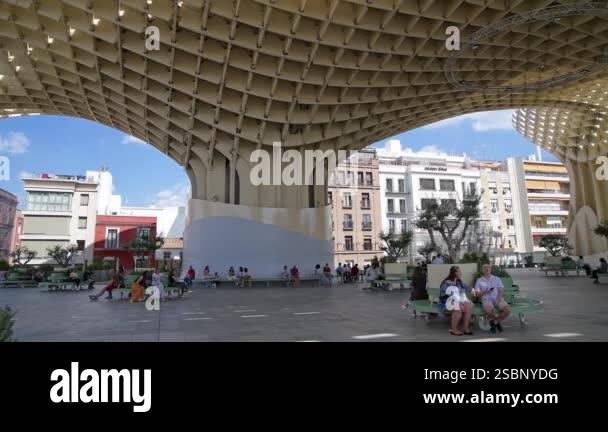 Sevilla, Sevilla - Spain - 07-02-2024: The Metropol Parasol in Sevilles ...