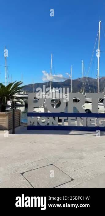 Tivat, Montenegro - January 7, 2025: Marine and architecture of Porto ...