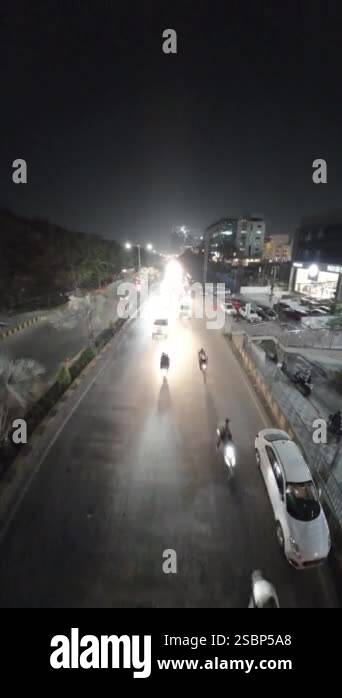 Time Lapse, Hyper Lapse Of Traffic on City Streets-Roads At Night Top ...
