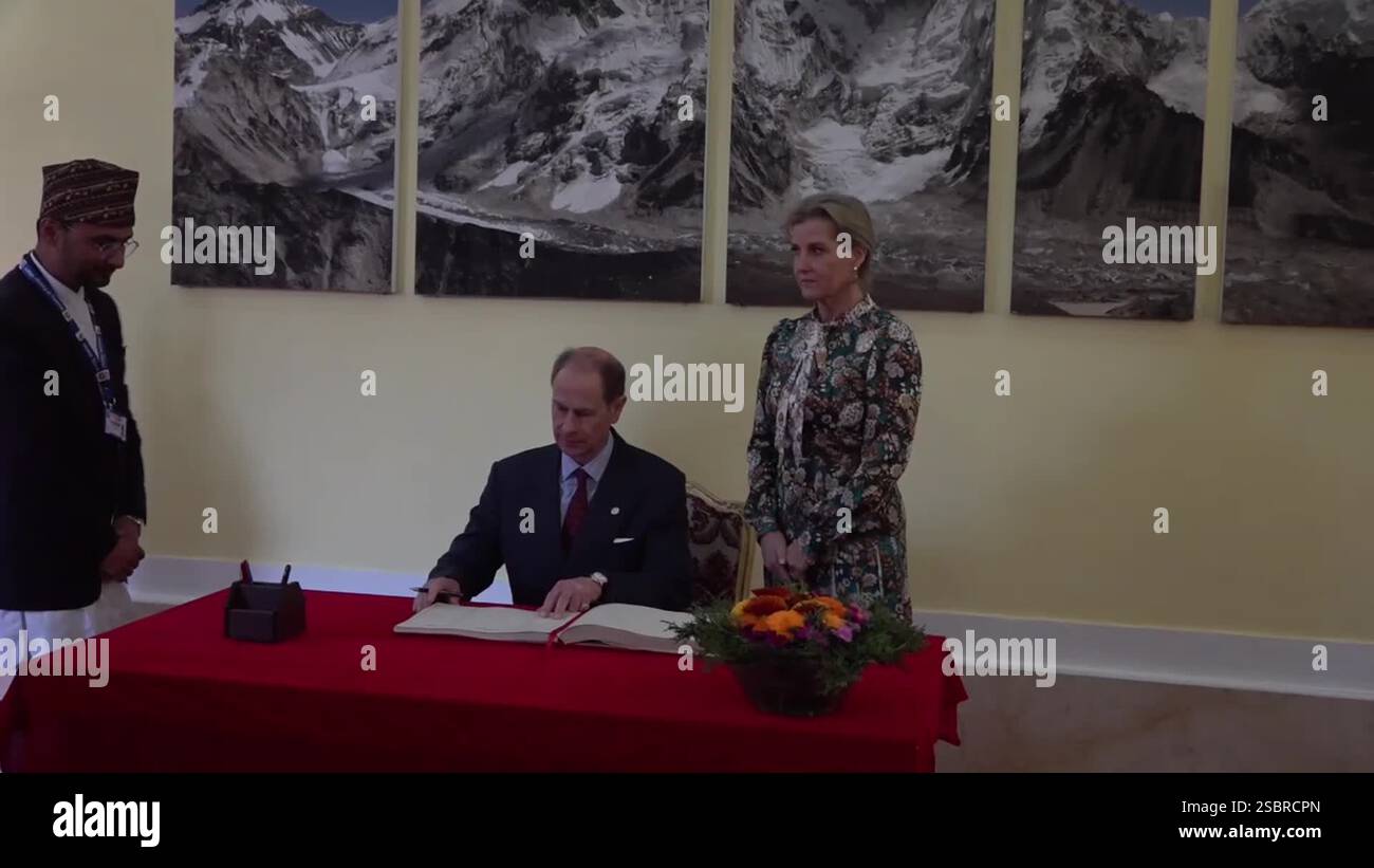 Duke and Duchess of Edinburgh visit Presidential Palace in Nepal Stock ...