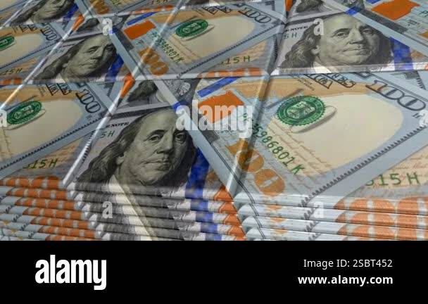 Tiles with 100 Dollar Bills, Business Background, Banknotes, Exclusive ...