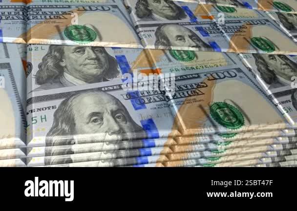 Tiles with 100 Dollar Bills, Exclusive, Business Background, Banknotes ...