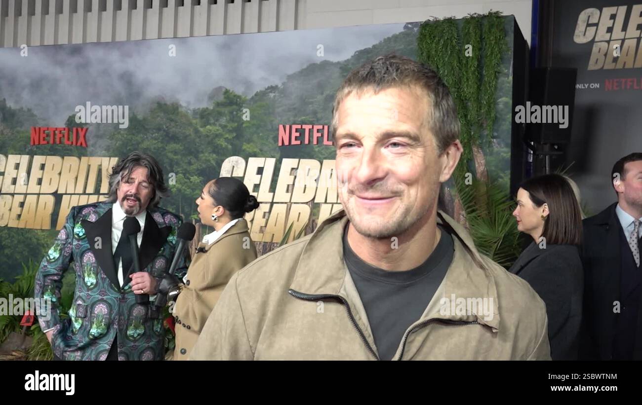 Bear Grylls and celebrities speak at the special screening of Celebrity ...
