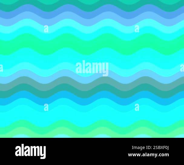 sky Blue waves cartoon abstract background animation. Many shades of ...