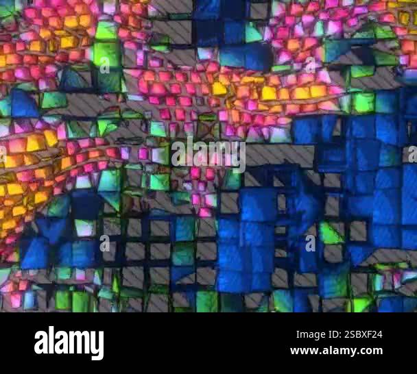Animated colorful pixel background. Abstract pixel motion design ...