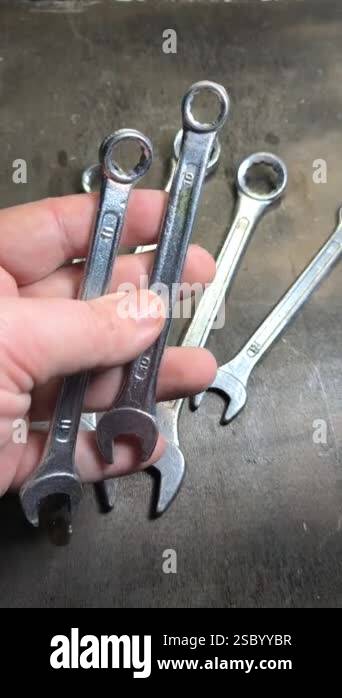 old wrenches. Socket sleeve heads, tools for loosening and tightening ...