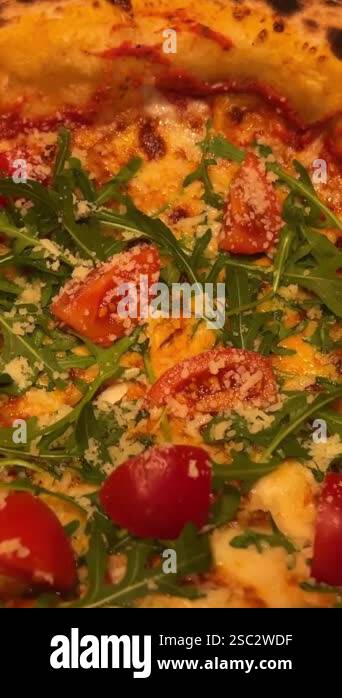 girl takes a slice of pizza cheese stretches a lot pizza margherita ...