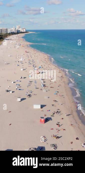 This stunning aerial view of Miami Beach showcases its soft sandy ...