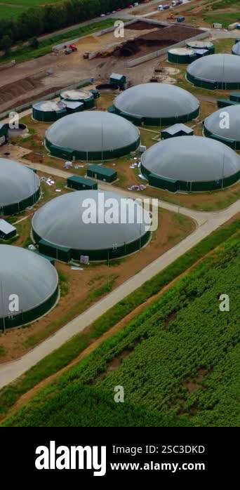 Biogas plant green energy. Modern biogas plant for renewable energy ...