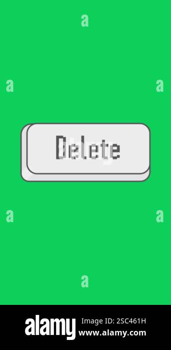 High-quality video of Delete button on a green screen Stock Video ...
