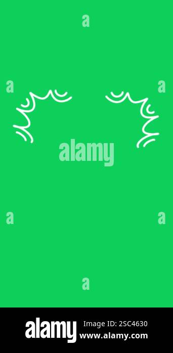 High-quality video of cartoon angry symbol lines on a green screen ...