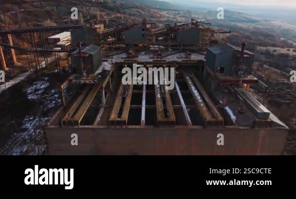 Metal Sorting Building Facility Abandoned Soviet Era Heavy Metal ...