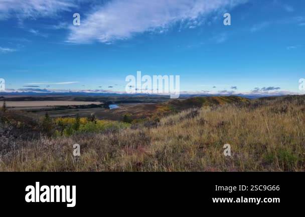 Fall morning in the Canadian foothills Stock Video Footage - Alamy