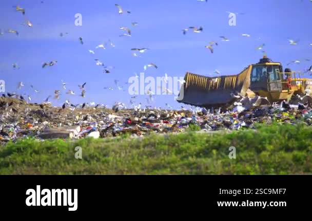Miami, FL, USA - January 29, 2025: The Cat 836 Landfill Compactor stock ...