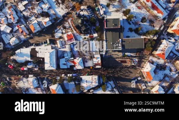 Crowded Village In Rural Bulgaria Kukeri Festival Ethnic Tradition ...