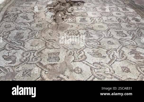 Plovdiv, Bulgaria, Europe - 06.12.2023: Intricate Mosaic Floor Section ...