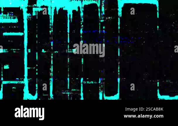 Animated analog static rgb glitch noise texture overlay, No or Bad TV ...