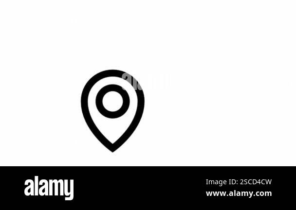 Modern Location pin animated icon - location and navigation motion ...