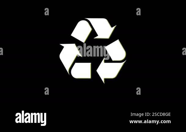 Recycling ecology environment and waste segregation symbol with glitch ...