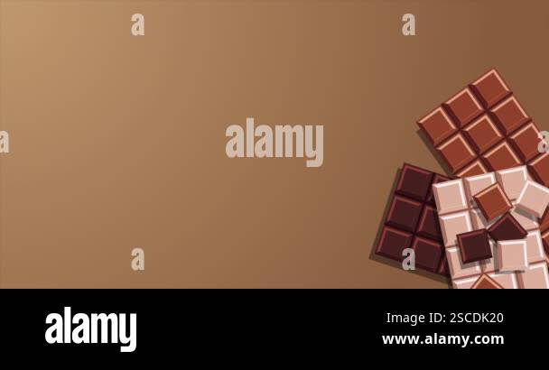 Chocolate bars animation. Realistic Chocolate Bar with Pieces. Milk ...