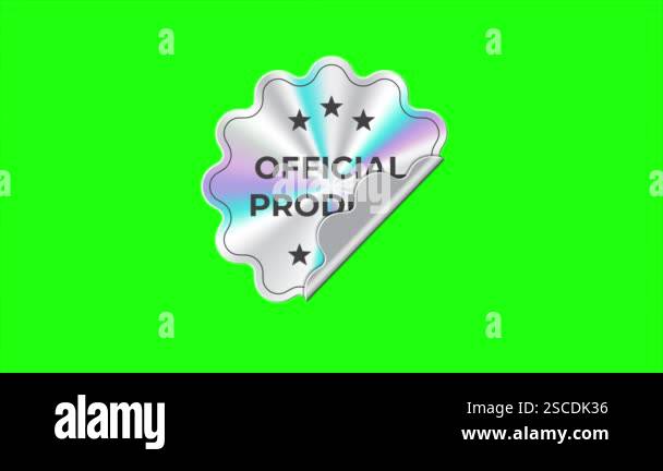 Official product holographic sticker animation. Holographic sticker ...