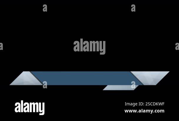 Futuristic design lower third banner animation. Blue geometric lower ...