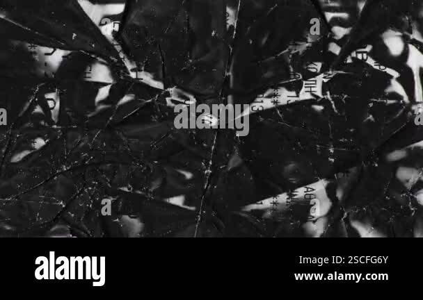 Abstract monochromatic animation of Burnt Paper. Black background ...