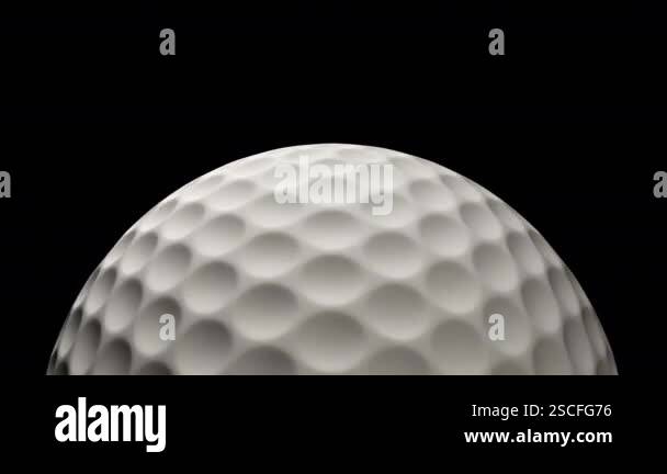 Golf ball rotating on transparent alpha channel. Point of view of a ...