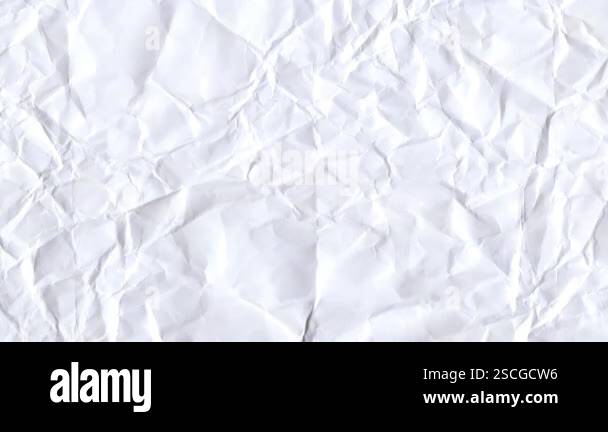 Crumpled White Paper Texture Motion, Wrinkled Paper Animation ...
