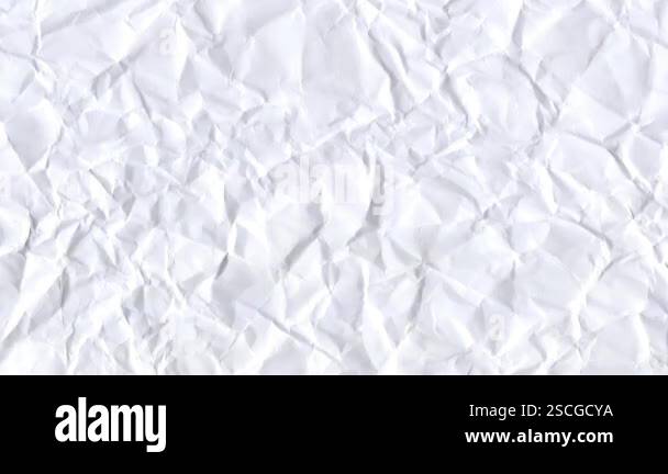 Crumpled White Paper Texture Motion, Wrinkled Paper Animation ...