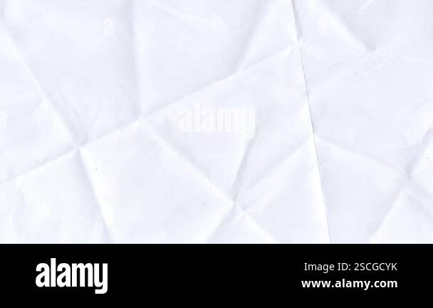 Crumpled White Paper Texture Motion, Wrinkled Paper Animation ...