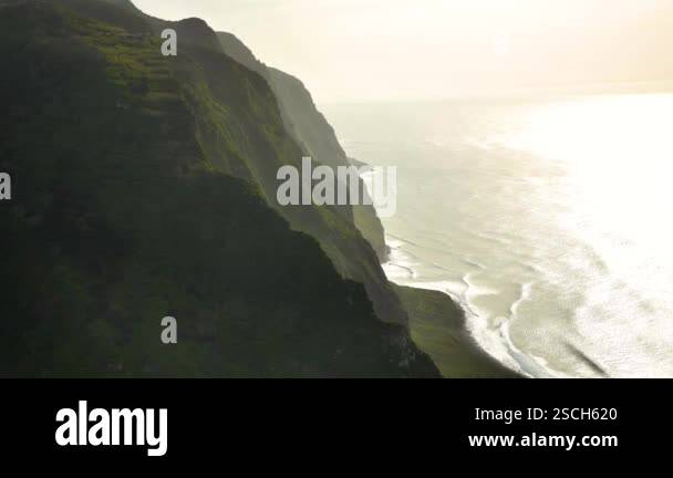Viewpoint of mountains Ponta da Ladeira around Santa Maria Madalena at ...