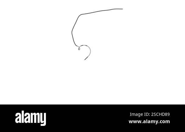 Hand with heart one line art animation,love feeling concept continuous ...