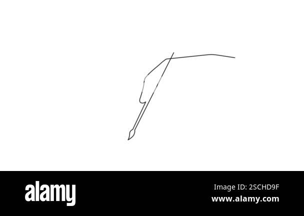 Hand with heart one line art animation,love feeling concept continuous ...