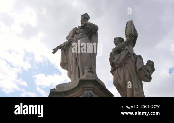 Majestic and captivating statues standing tall against a dramatic ...