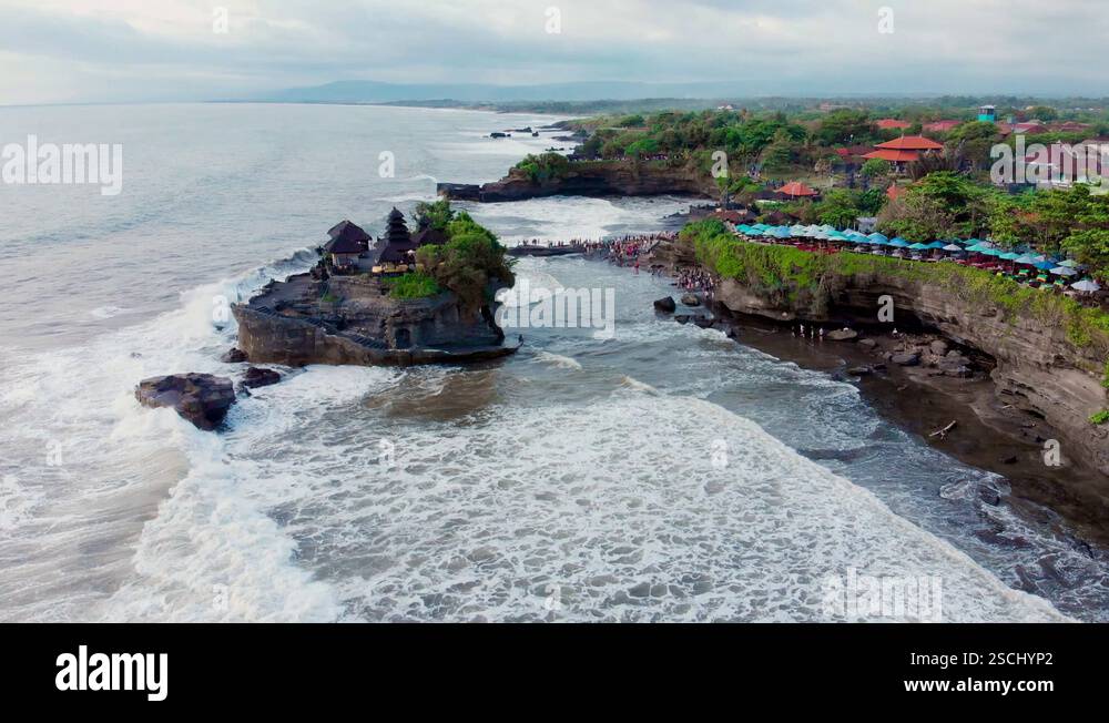 Tanah Lot - Temple in the Ocean. Bali island, Indonesia. Top view Stock ...