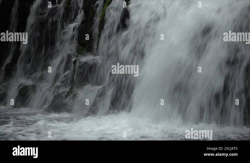 Waterfall Of Tateshina Otaki In Chino, Nagano Prefecture, Japan Stock ...