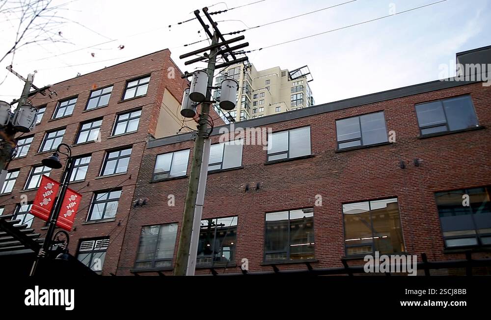 VANCOUVER, BC, CANADA - JAN 5, 2019: A view of Hamilton st in Yaletown ...