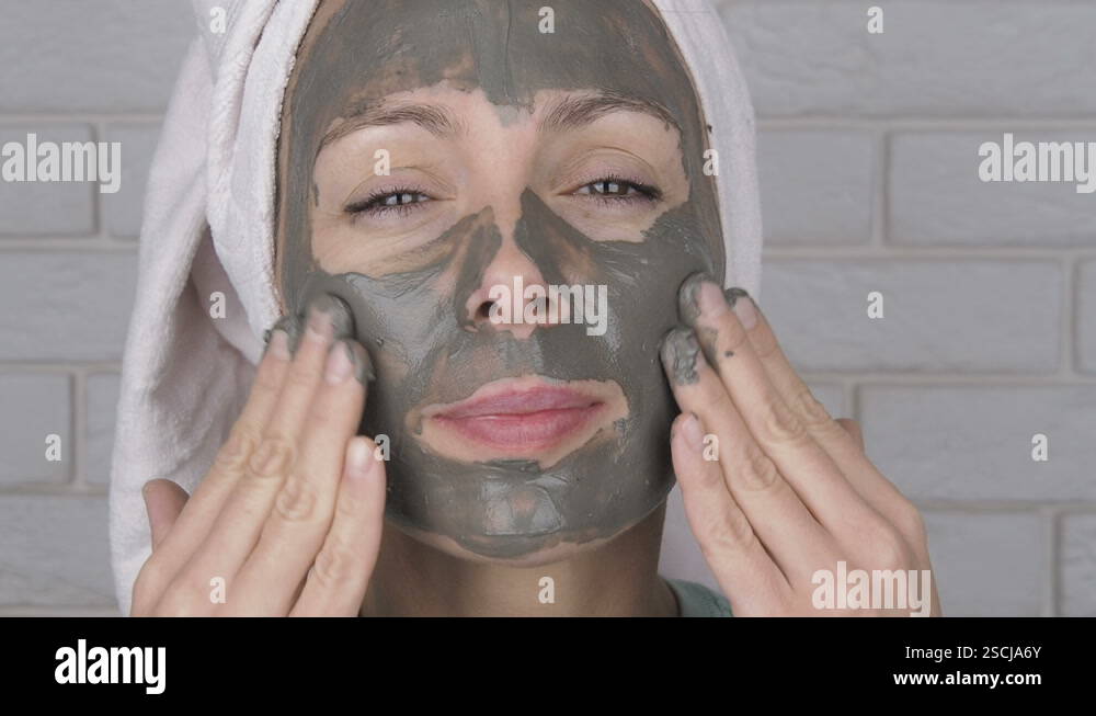 Mask for facial skin care Stock Video Footage - Alamy