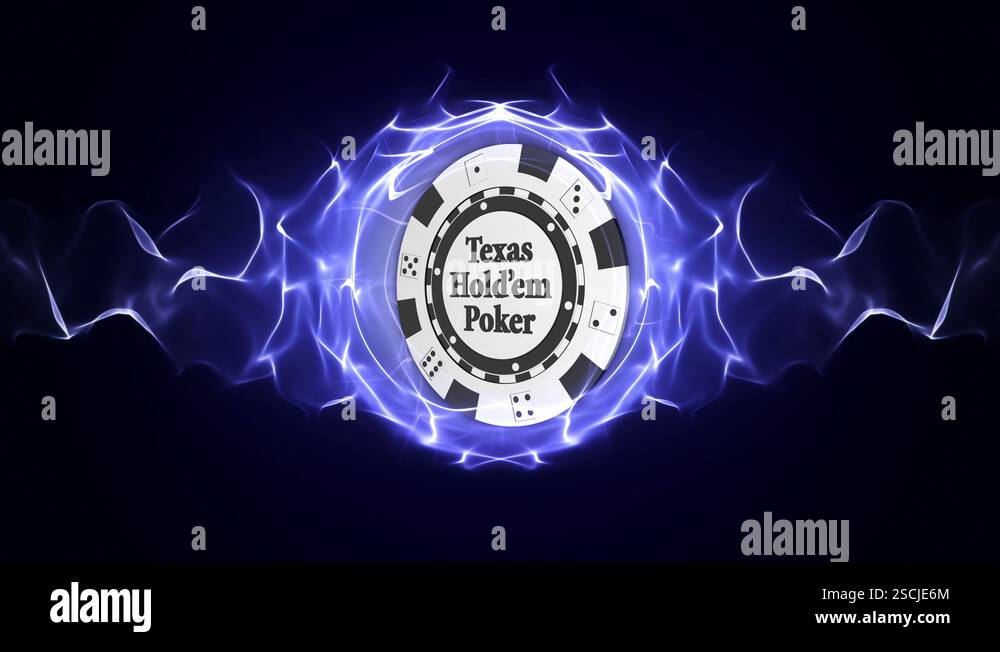 Texas Hold’em Poker Text and Poker Chip in Particles Ring Animation ...