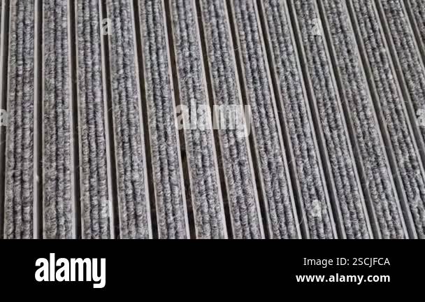 mat with felt filling and cassette brushes, gray aluminium. profiles ...