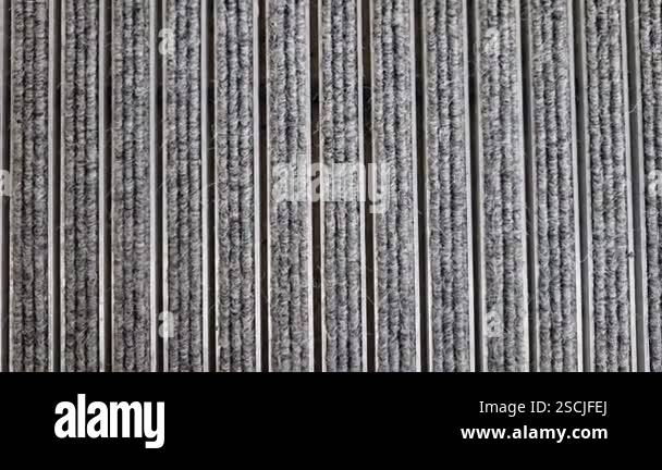 mat with felt filling and cassette brushes, gray aluminium. profiles ...